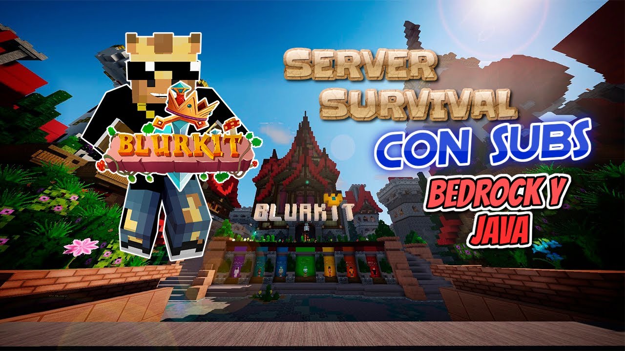 SURVIVAL CON SUSCRIPTORES EN SERVER | BLURKIT | MINECRAFT BEDROCK Y JAVA 1.19 - YouTube