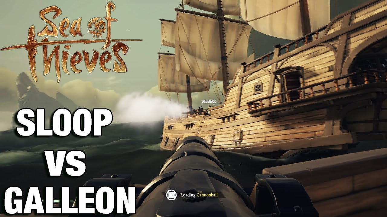 Sea of Thieves PVP Sloop VS Galleon - YouTube