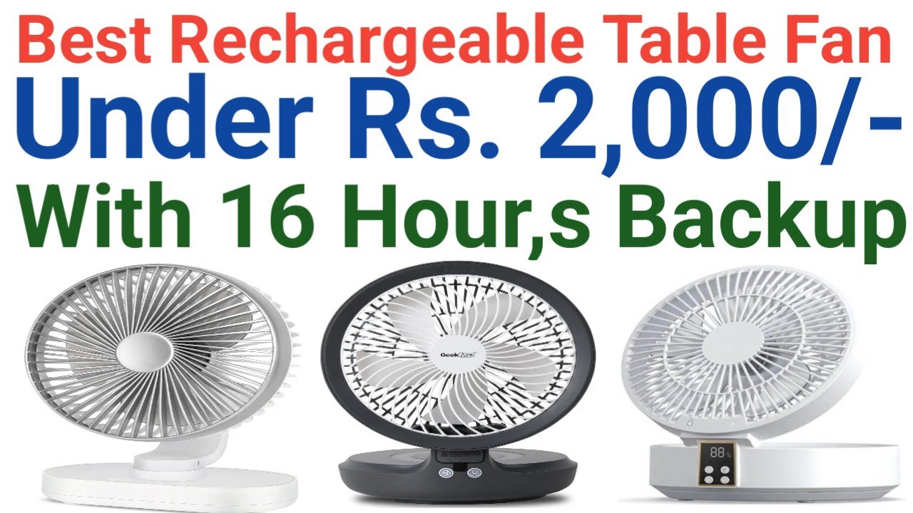 Best Rechargeable Table Fan Under 2000 in India 2024 | Best ...