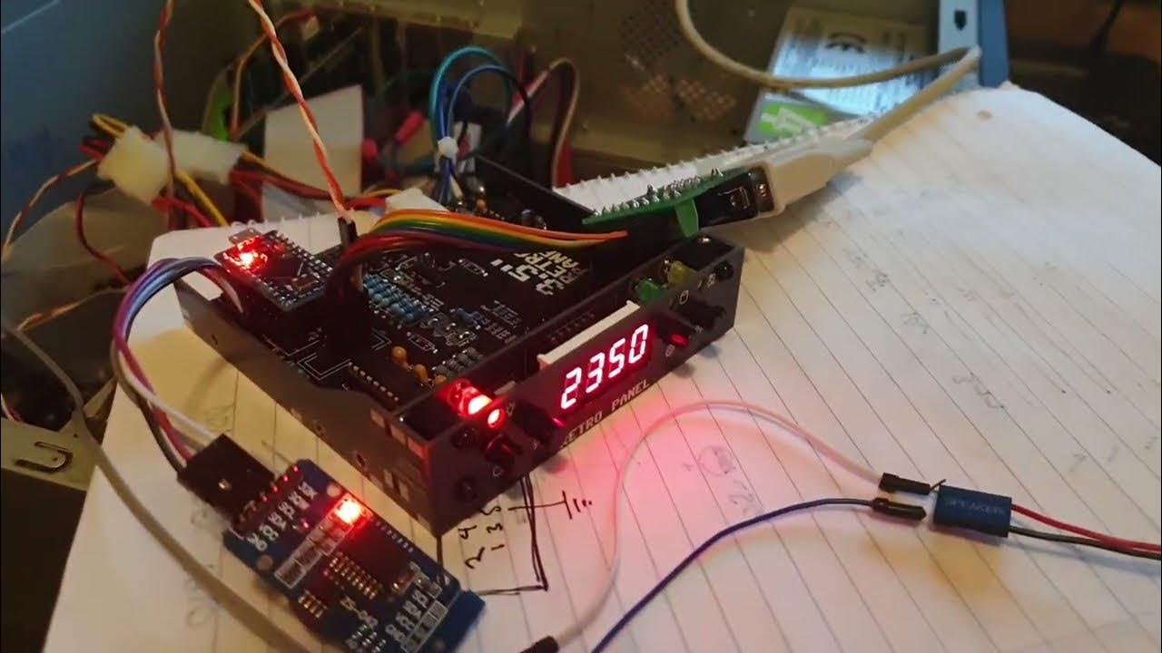 RetroPanel (Revision A, RS-232 testing) - YouTube