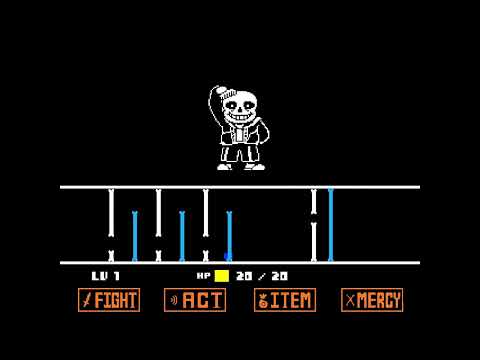 UNDERTALE 10.YIL DÖNÜMÜ sans fight pacifist (türkçe için altyazı açın)