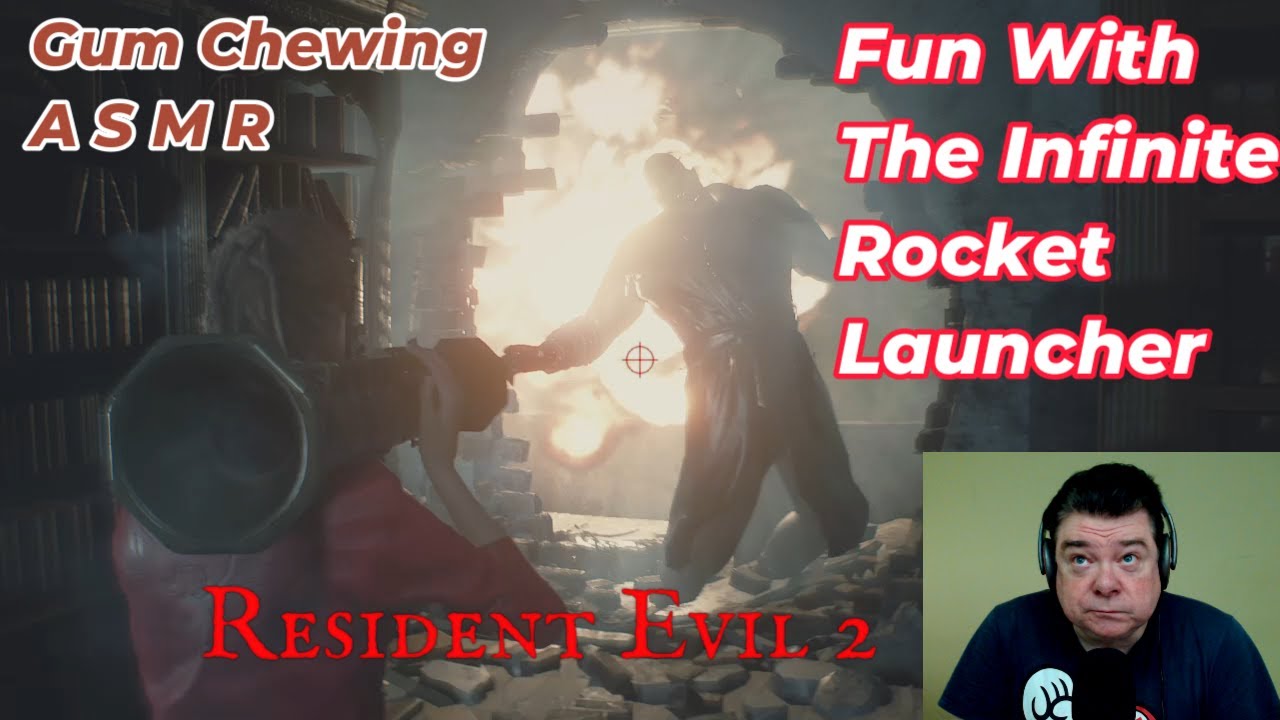 ASMR Gum Chewing Resident Evil 2 Infinite Rocket Launcher Gameplay ...
