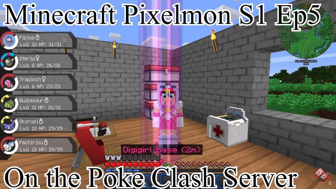Minecraft Pixelmon S1 Ep 5 On the Poke Clash Server - YouTube