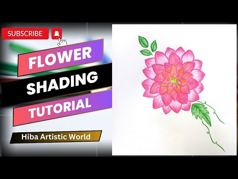 Flower shading tutorial with colored pencils|| Hiba Artistic World ...