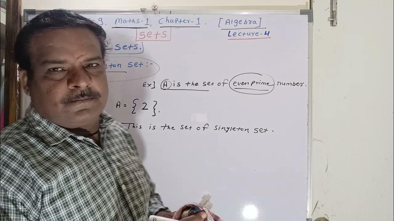 Class -9 * Maths-1*Chapter -1*Lecture -4* SETS * Type of sets by S.B.Mane (M-BOARD). - YouTube