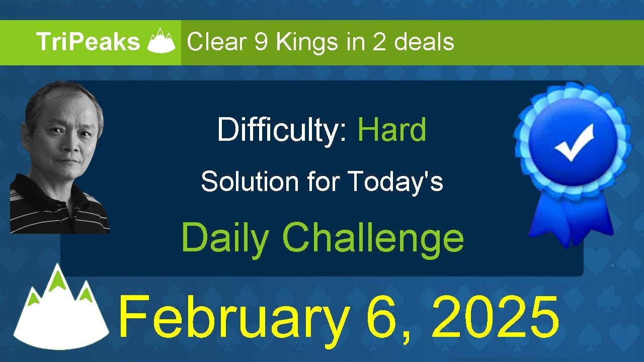 Microsoft Solitaire Collection: TriPeaks - Hard - February 6, 2025 ...