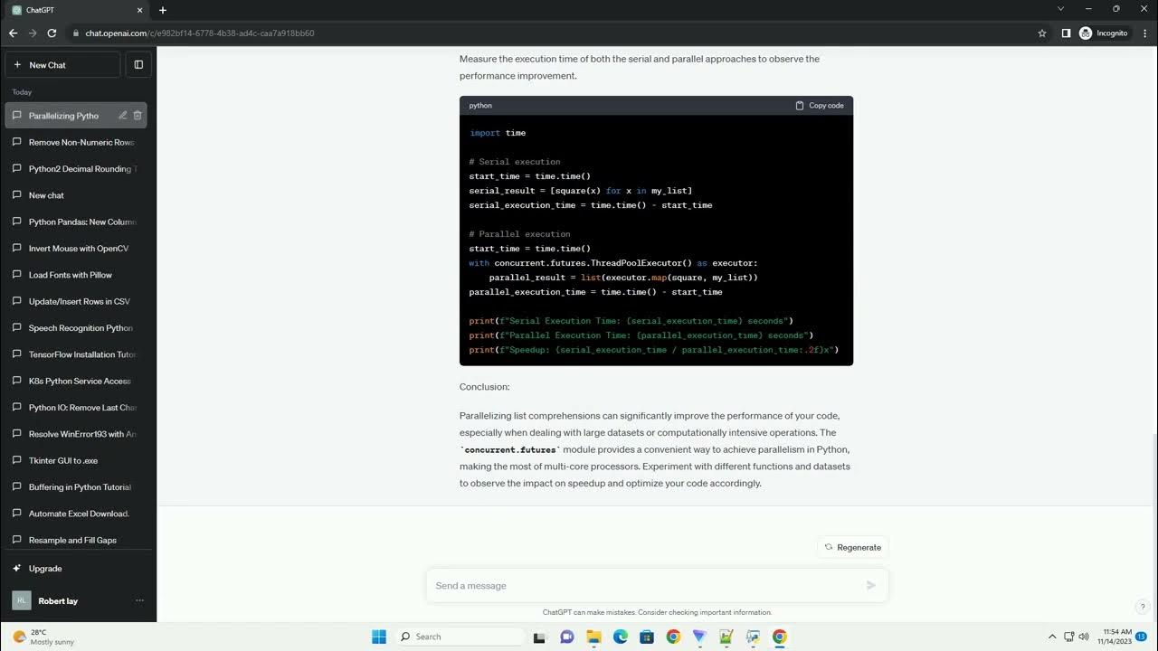 Parallelizing a list comprehension in Python - YouTube