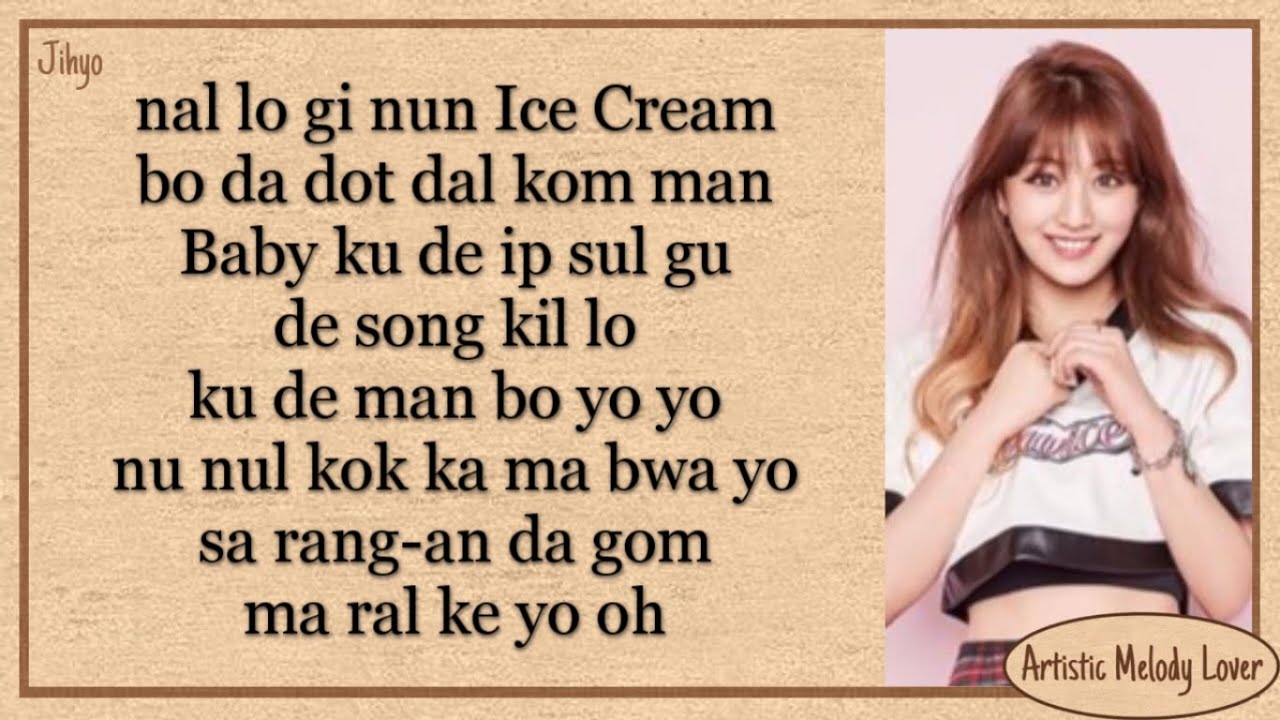 TWICE - Ice Cream (Easy Lyrics) - YouTube