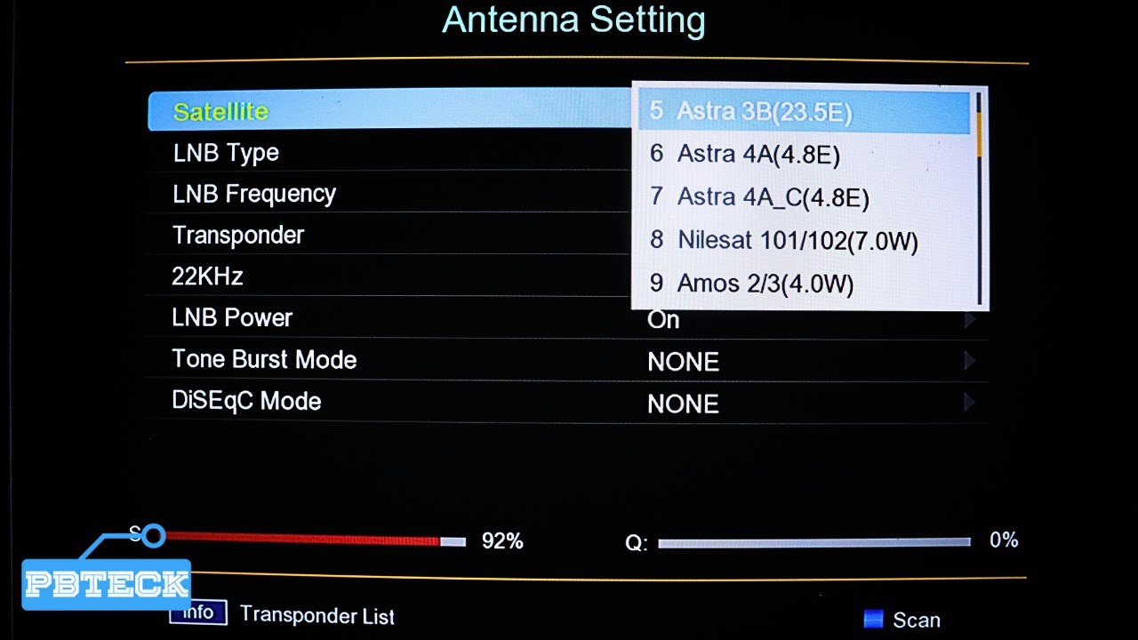 🔵 How To Scan SES 05 5.0E Channels On SuperBox Decoder | Pbteck - YouTube