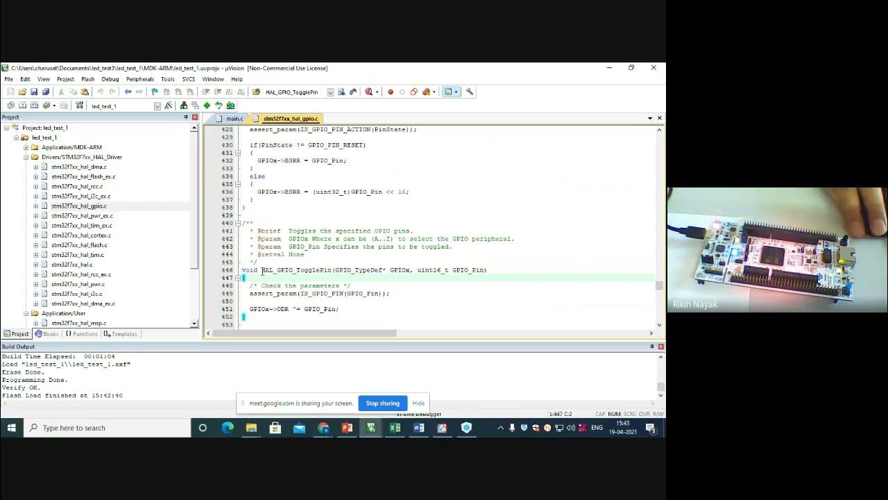 LED blinking on STM32 Nucleo-144 board using STM32CubeIDE - II - YouTube