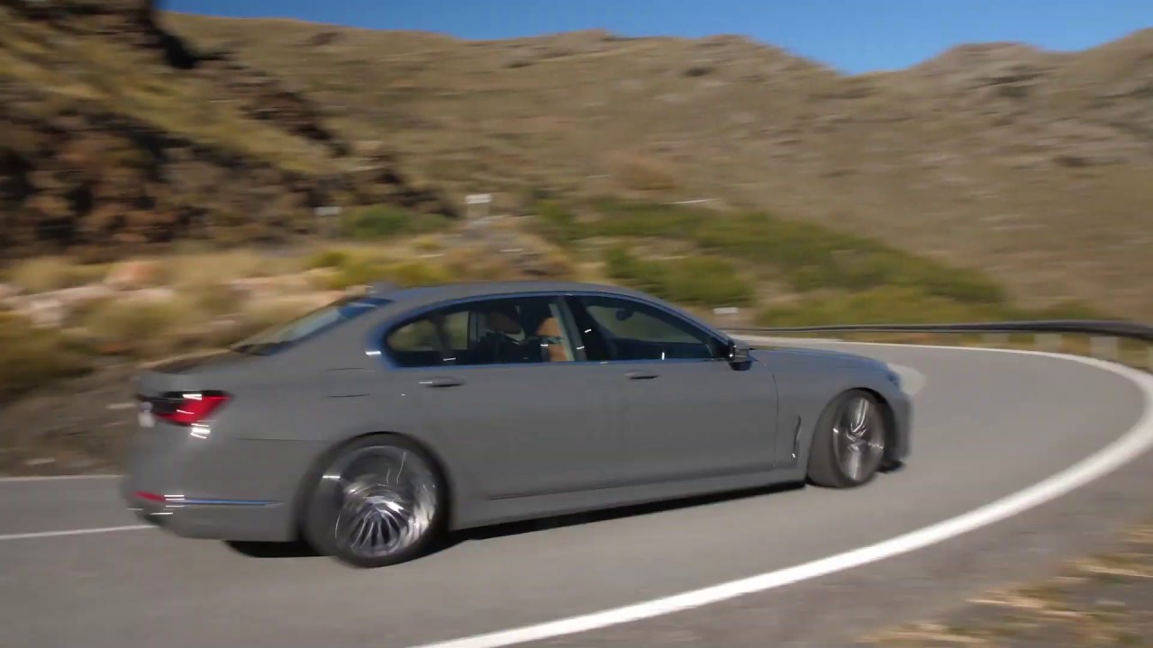 New BMW 7-series driving scenes mountain roads exterior view - YouTube