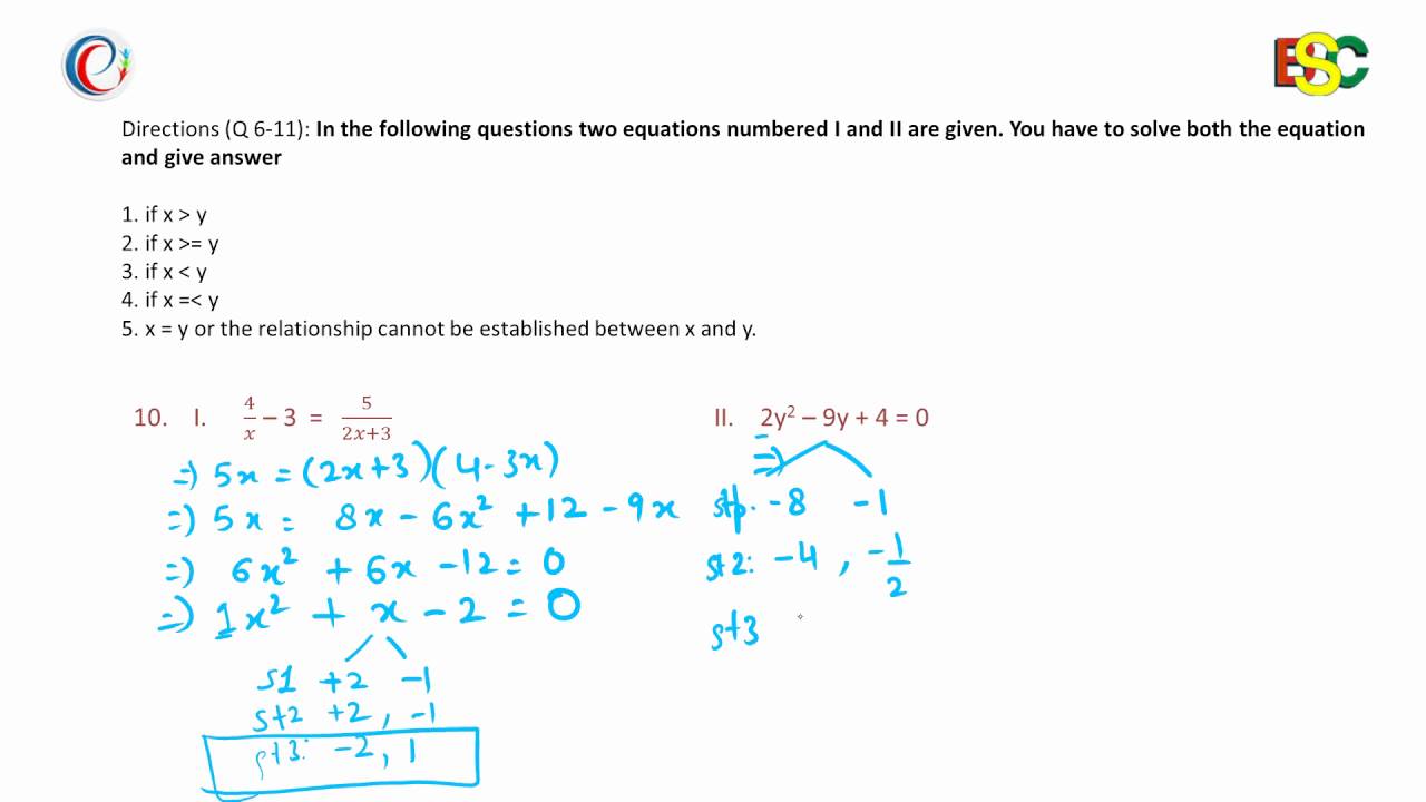 10. Quantitative Aptitude_Quadratic equation - YouTube