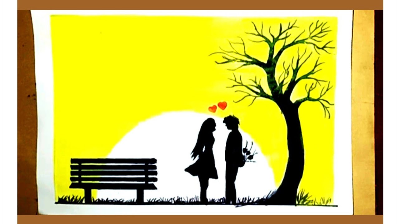 How to draw beautiful couple // Romantic Couple drawing// Couple ...