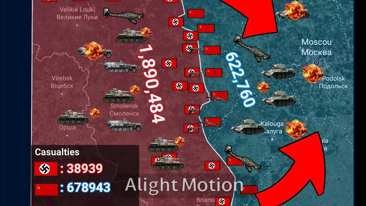 Battle of Moscow every day using Google Earth (1941/1942) - YouTube