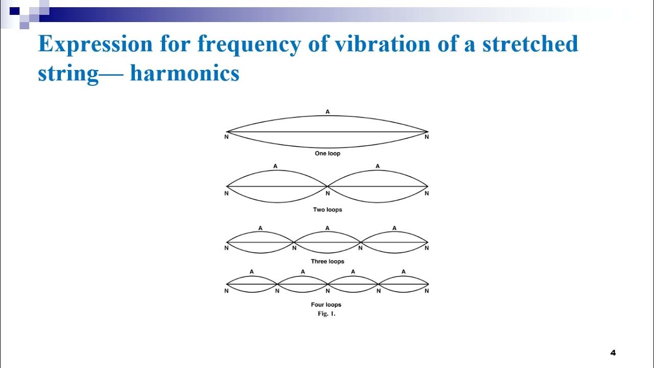 Session 38 Expression for frequency of vibration of a stretched string— harmonics - YouTube