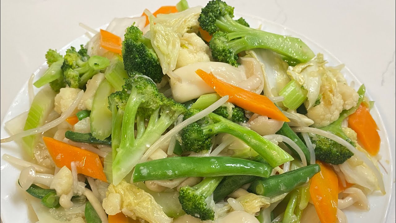 Chinese Chop Suey / Stir Fry Mix Vegetable With Garlic - YouTube