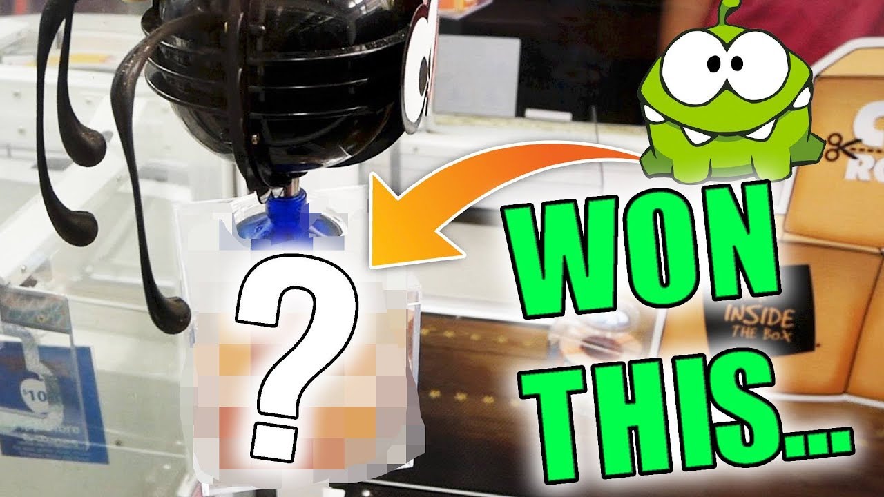 CUT THE ROPE ARCADE CLAW MACHINE WIN! - YouTube
