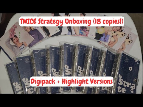 Twice Strategy Digipack + Highlight Versions Unboxing (9 copies of each ...
