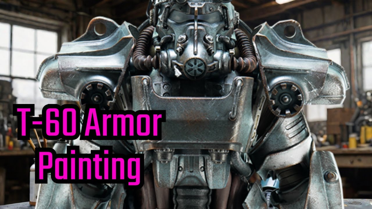3D Printing Fallout T-60 Armor ( Painting the back pack) - YouTube