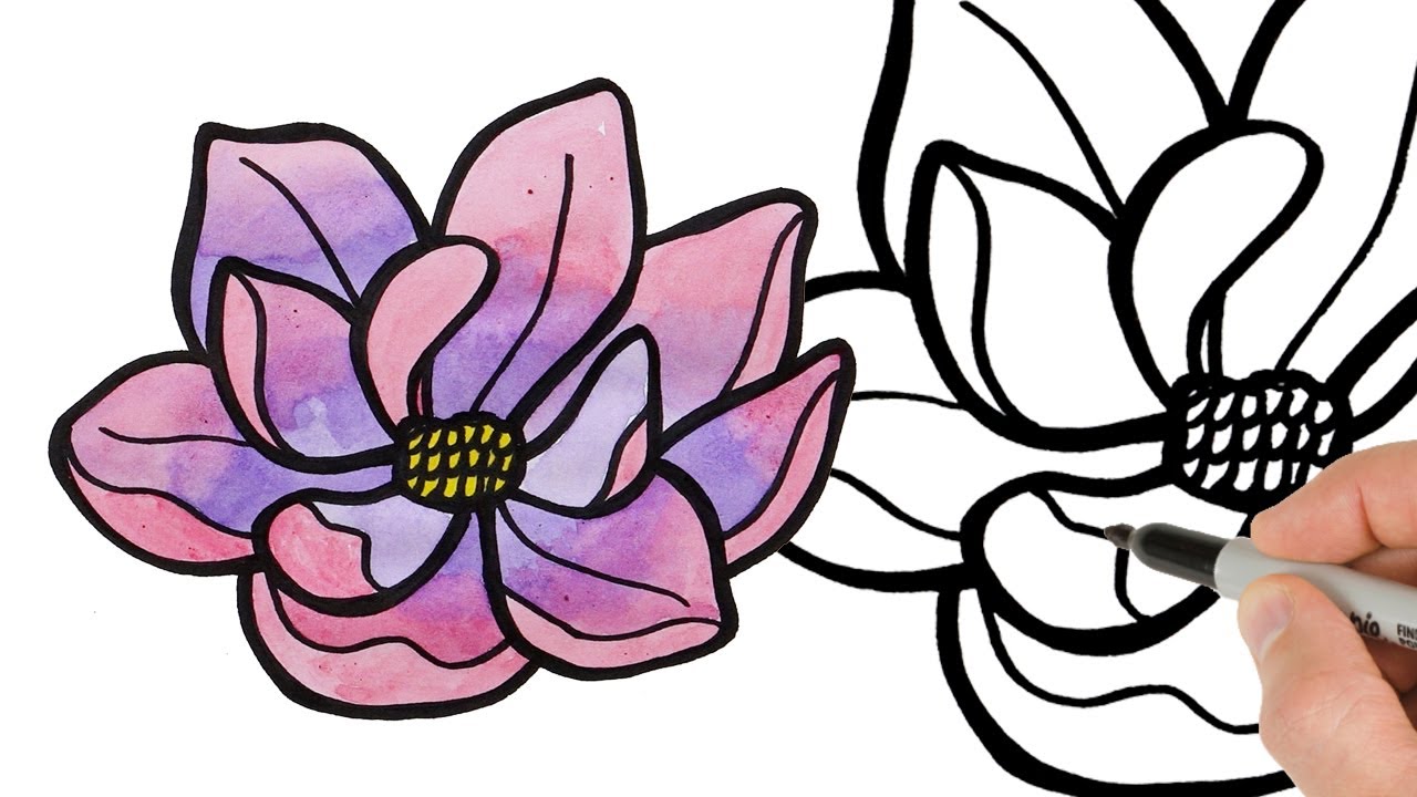 How to Draw Lotus Spa | Easy Relax Drawings - YouTube