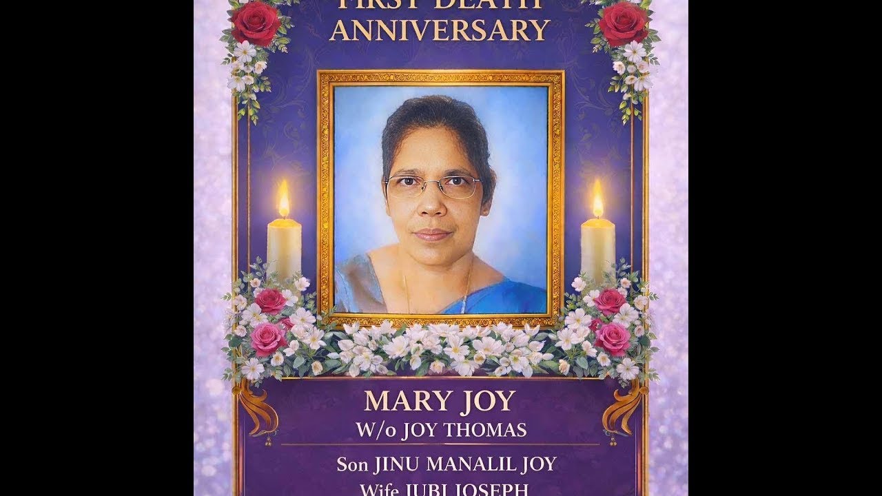 First death anniversary MARY JOY(4/2/2025) - YouTube
