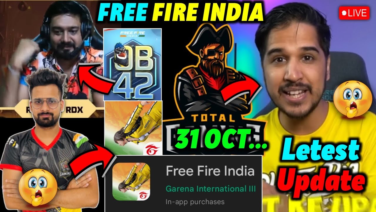 Free Fire India - OB42 Update 🔥, YouTubers Hint for FF India Launch 🤯 ...