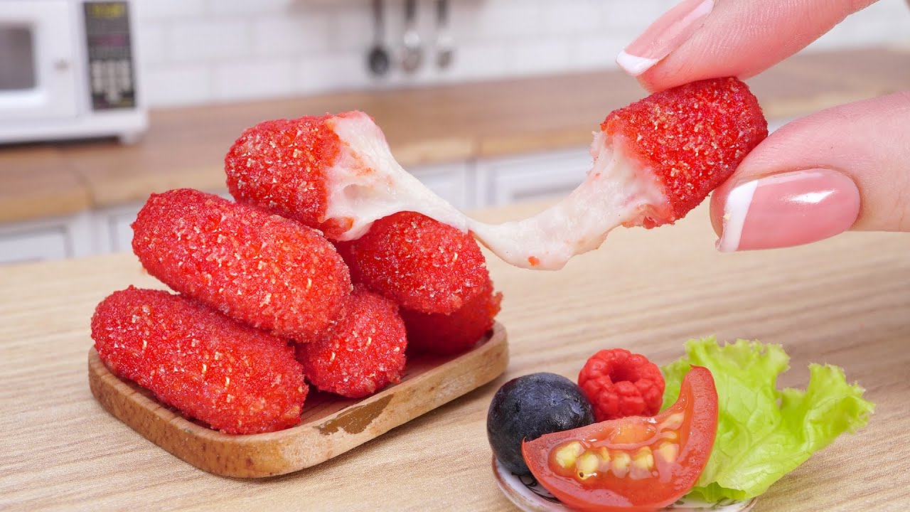 HOT Miniature Cheetos Mozzarella Cheese Sticks Recipe | Satisfying Mini ...