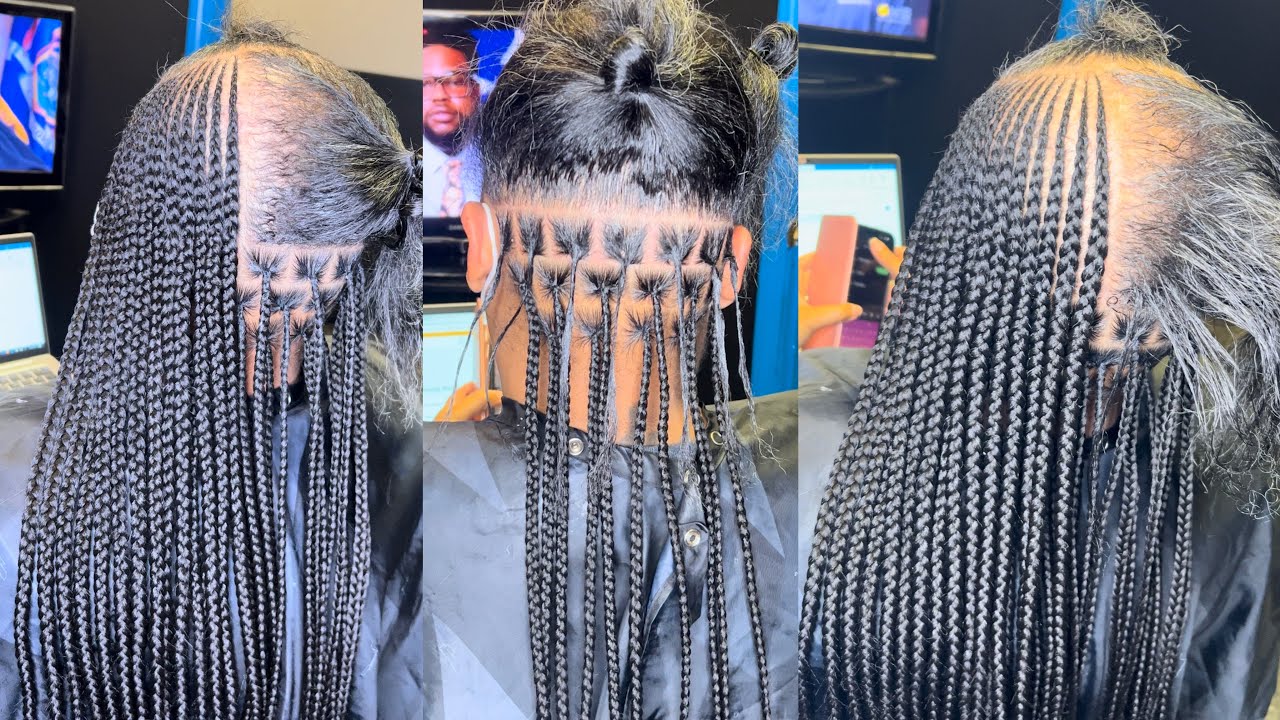 Small Feed ins with Knotless Braids - Alopecia | ft. DOSSIER ️ - YouTube