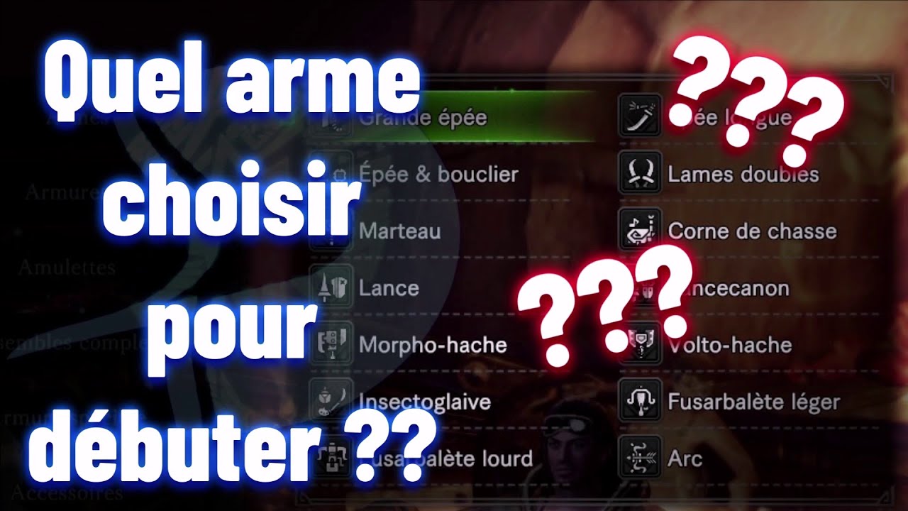 Appendre et Comprendre - Quelle arme choisir pour débuter - YouTube
