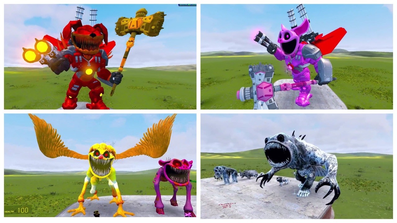 MECHA TITANS vs NIGHTMARE SMILING CRITTERS vs PICKYPIGGY IN POPPY ...