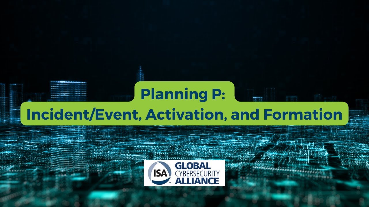 Planning P: Incident/Event, Activation, and Formation - YouTube