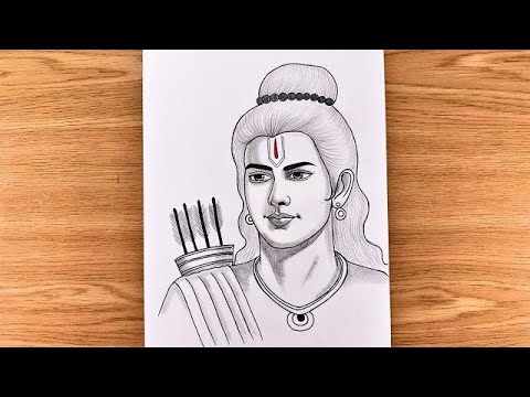 How to draw Lord Ram | Ram Ji Ki Drawing | Shri Ram Drawing | Chitra ...