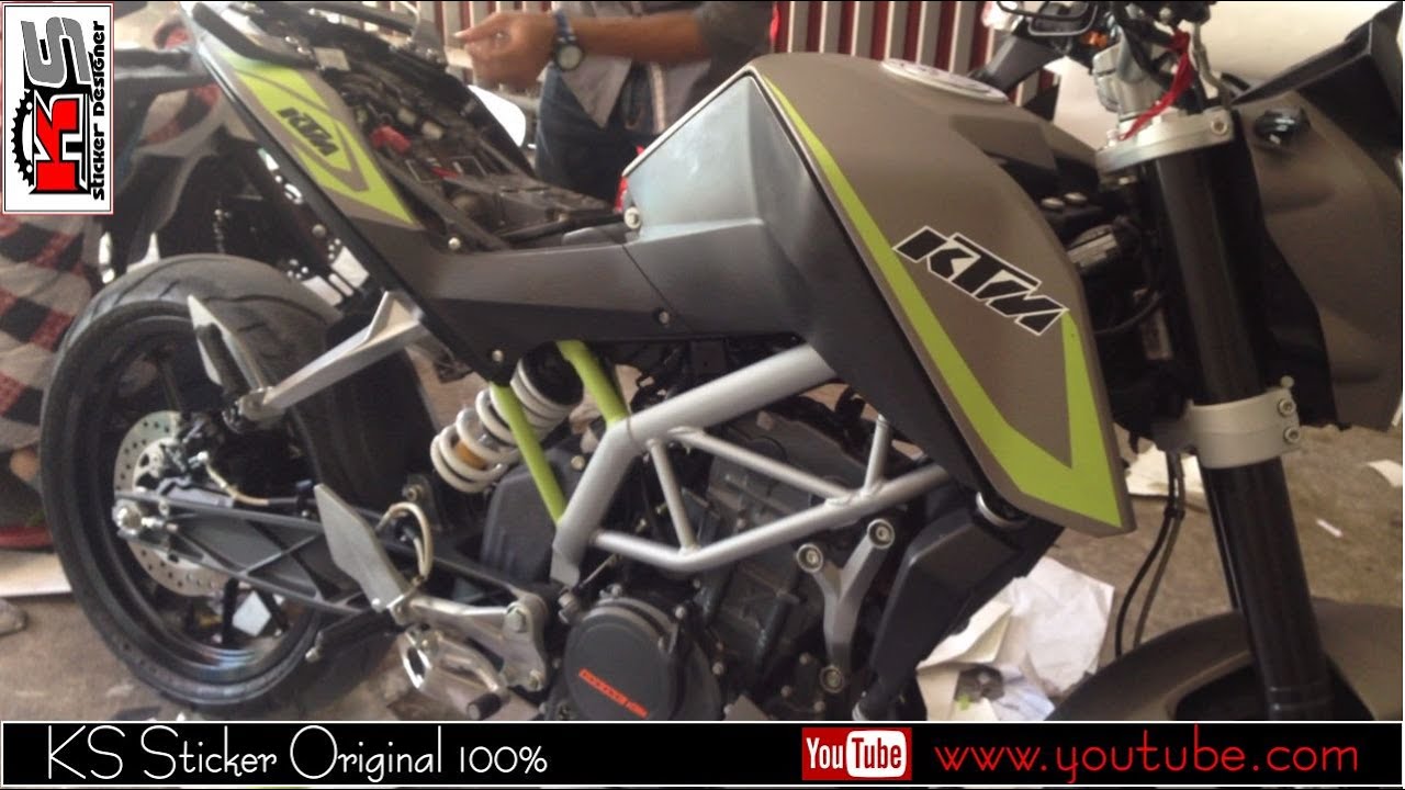 KTM duke 200 new top sticker And just to modified - YouTube