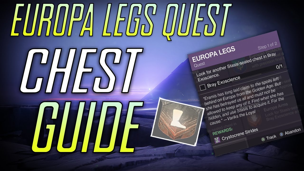 Destiny 2 - HOW TO COMPLETE EUROPA LEGS QUEST! - YouTube