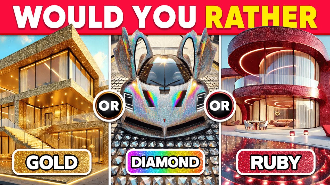 Would You Rather...? 🤔 Gold or Diamond or Ruby 💛💎💖 Mouse Quiz - YouTube