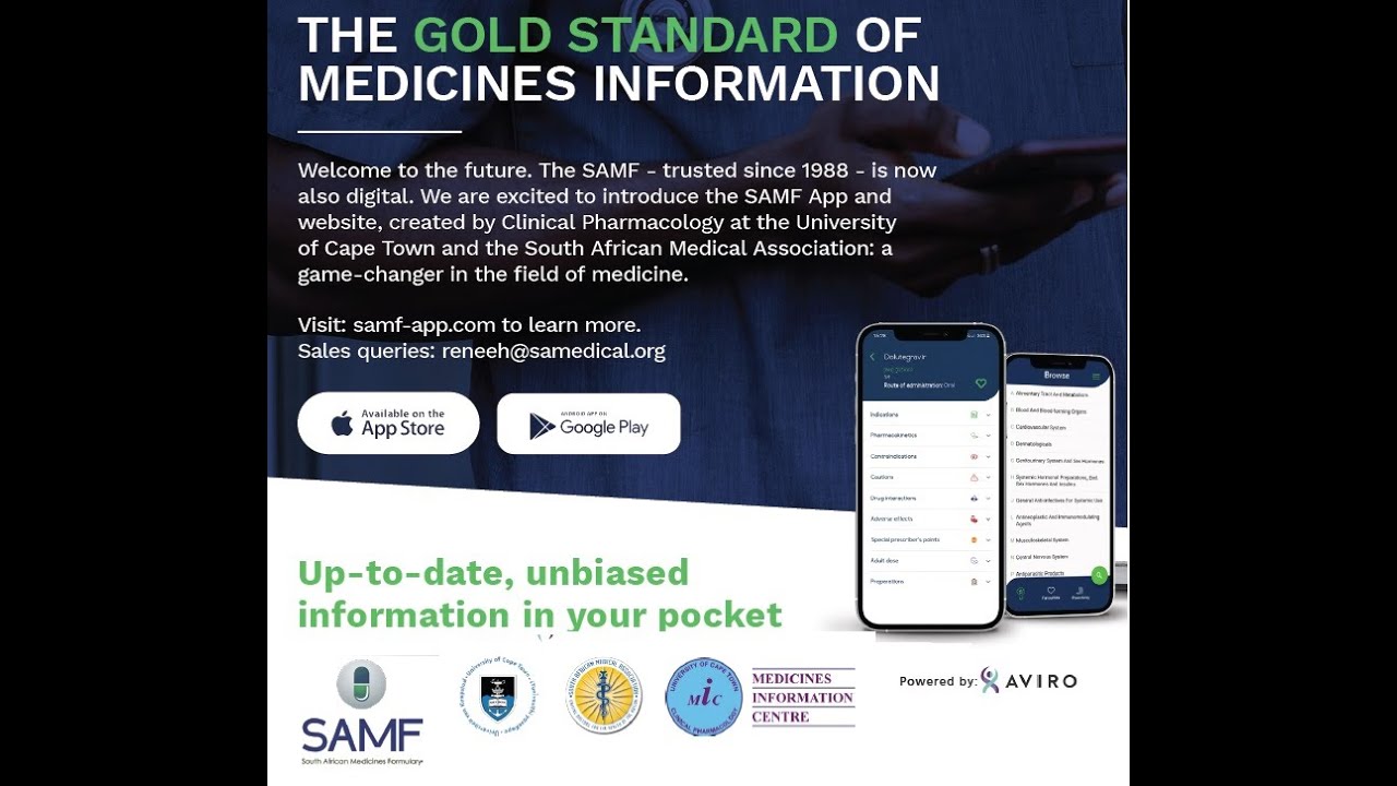 The South African Medicines Formulary (SAMF) App - YouTube