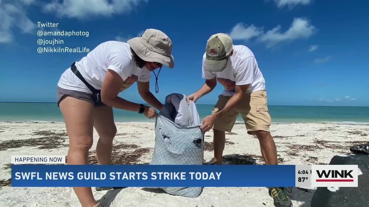 SWFL Gannett News employees striking - YouTube