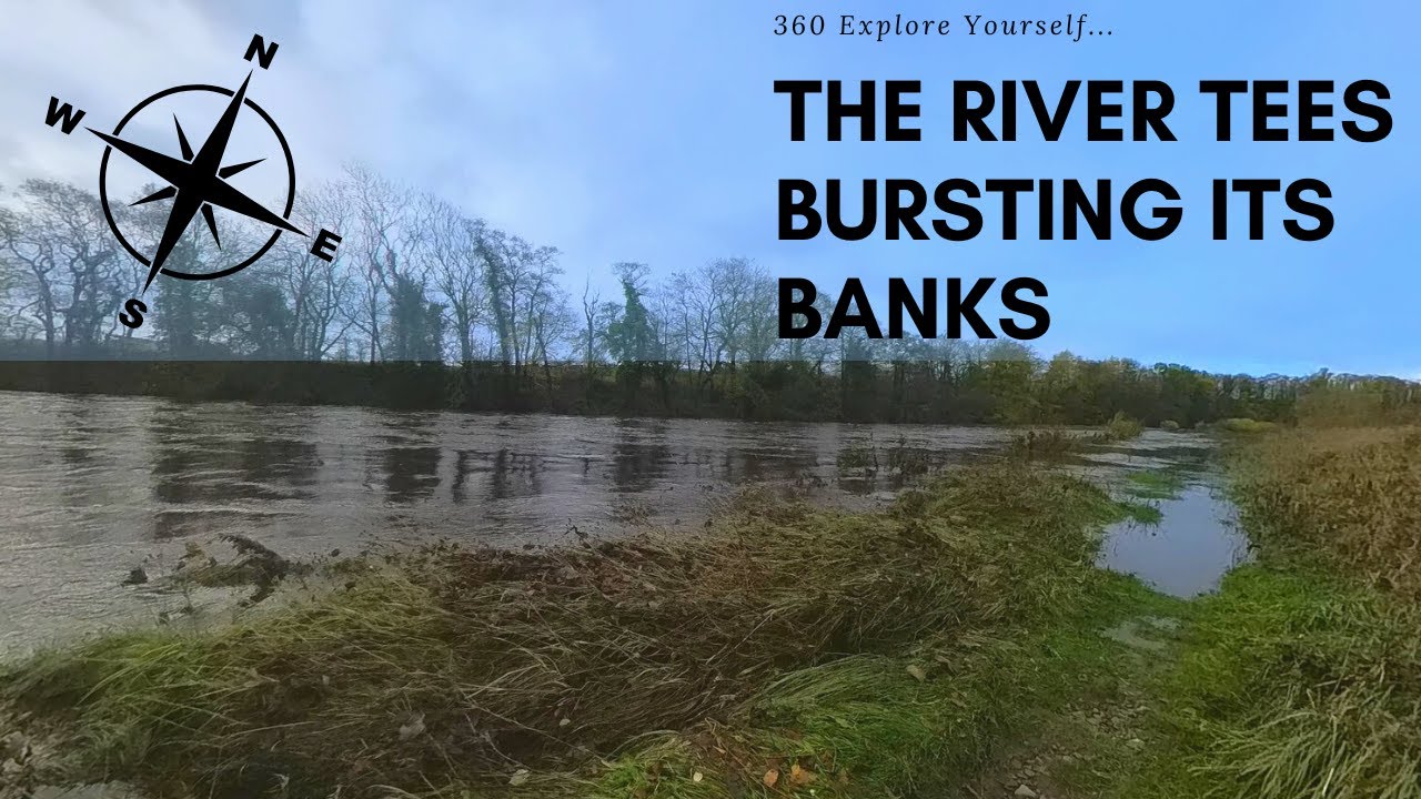 River Tees Flooded Riverbank (Explore for yourself 360 video) - YouTube