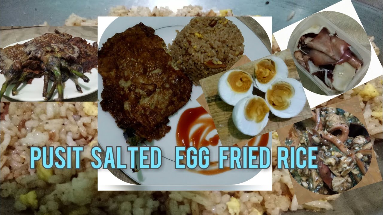 SALTED EGG PUSIT FRIED RICE WITH TORTA TALONG/LUTONGKUSINAVLOGS - YouTube