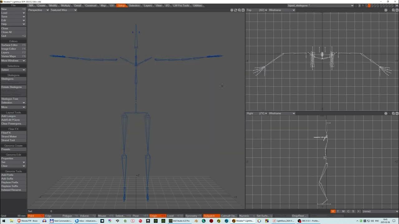 A simple skelegon rig for LightWave - YouTube