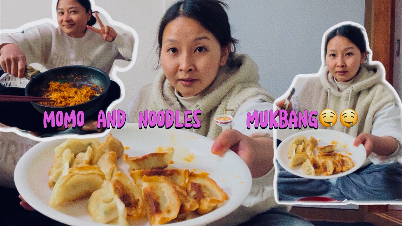 Momo and noodles mukbang 🤤🤤 #vlog @preranachamlingrai - YouTube