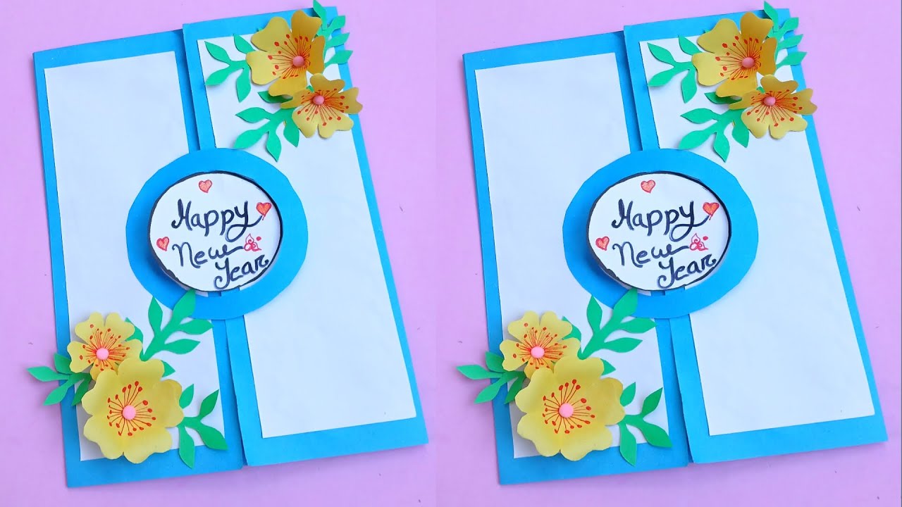 Origami New year card | Easy new year card 2025 | DIY New year card ...