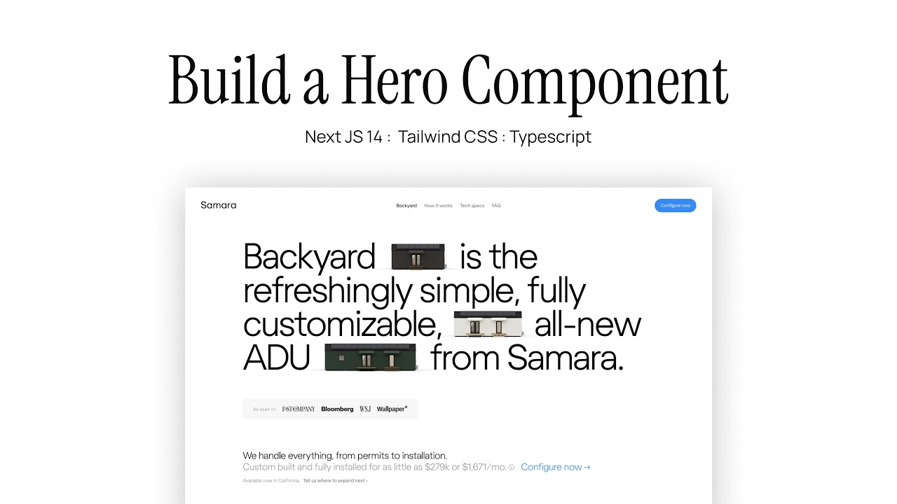 Lofi and Code with Me :: Building a Hero Component :: Next JS 14 / Tailwind / Typescript :: 004 ...