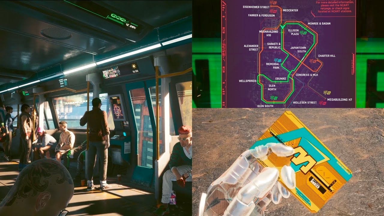 Cyberpunk 2077 - Riding the NCART Metro (Update 2.1) - YouTube