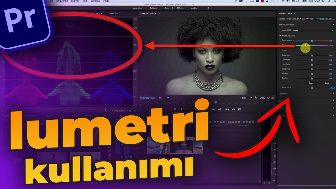 Lumetri Color ve Lumetri Scopes Nasıl Kullanılır? | Temel Premiere Pro Eğitimi - YouTube