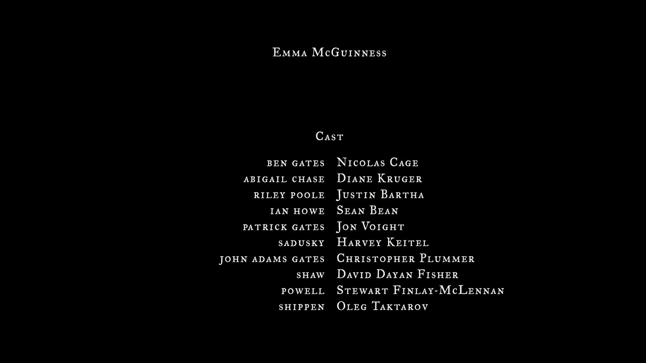 National Treasure (2004) End Credits - YouTube