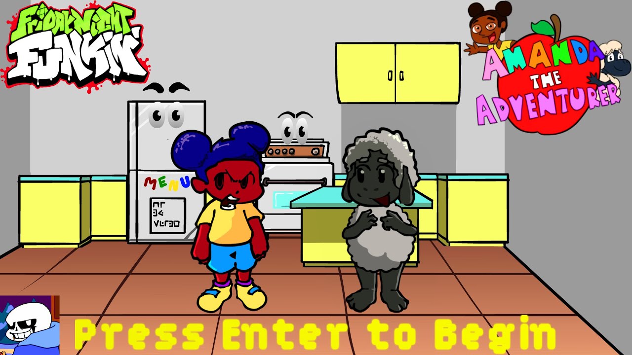 FNF AMANDA THE ADVENTURER FATALITY AMANDA AND WOOLY SING IT #amanda # ...