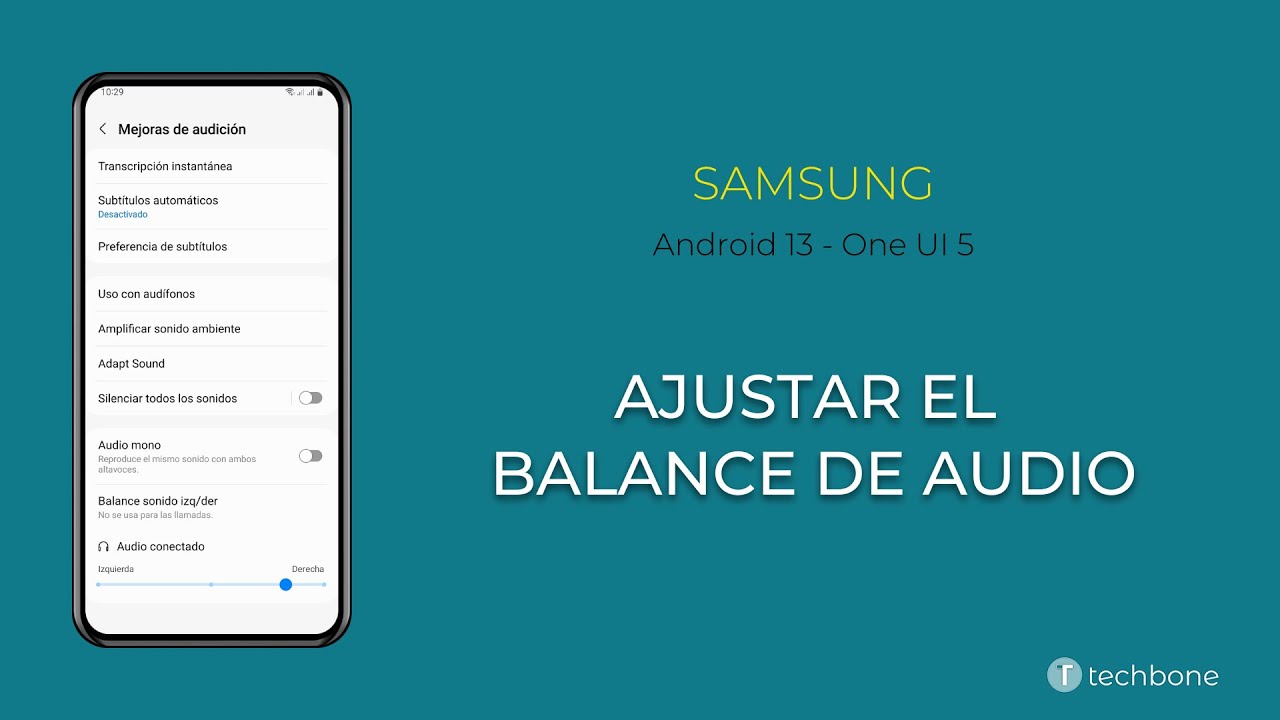 Ajustar el Balance de Audio - Samsung [Android 13 - One UI 5] - YouTube