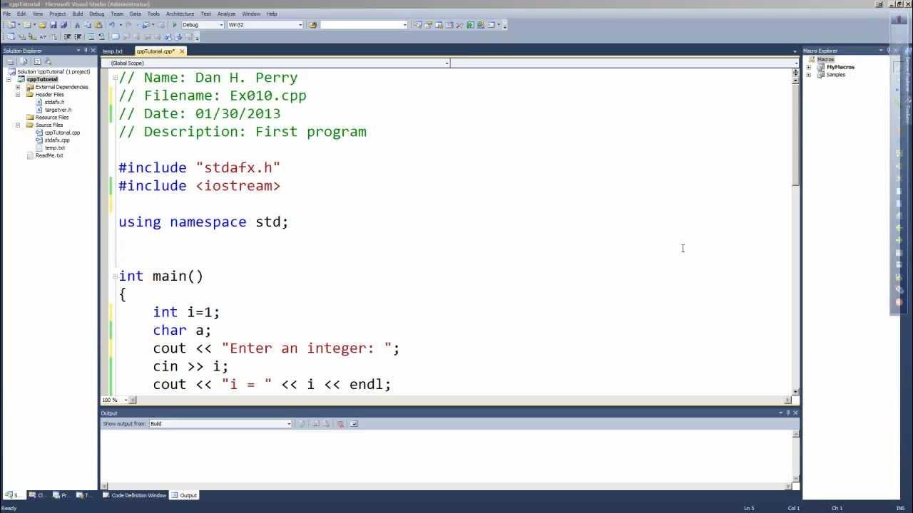 Programming in C & C++ Episode 0010 - cin with strings - YouTube