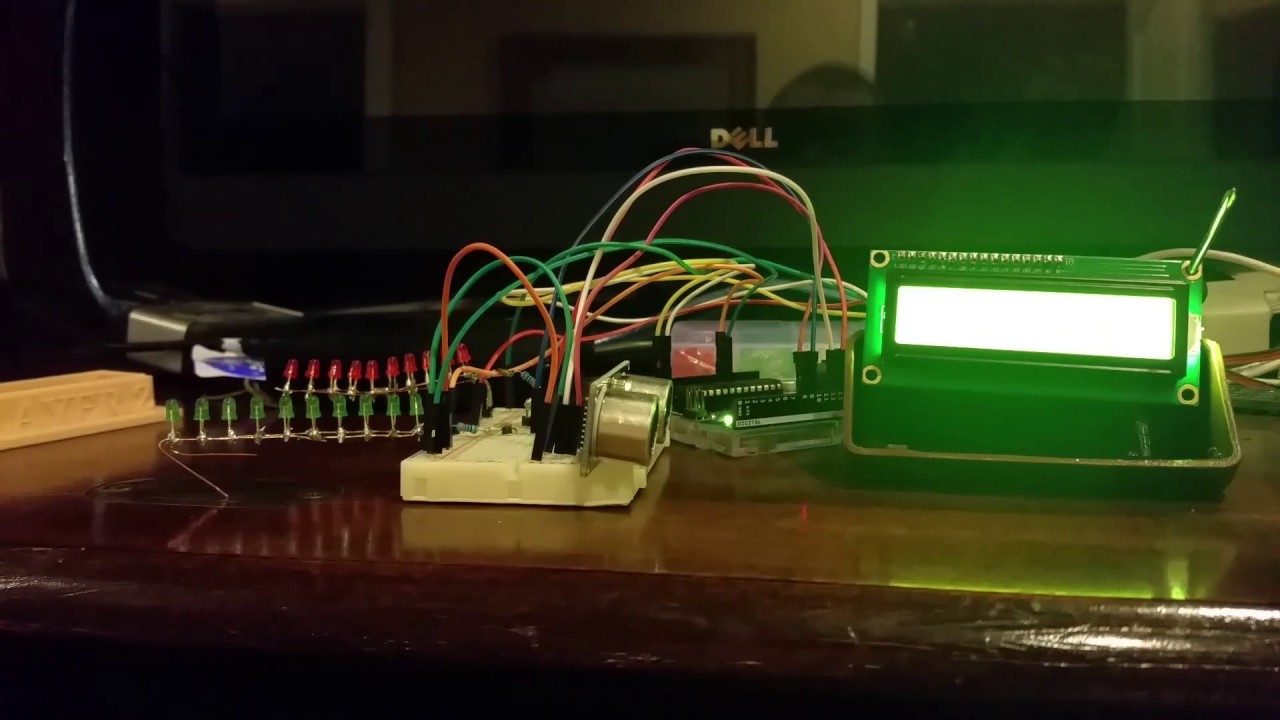 Arduino ultra sonic sensor with LCD - YouTube